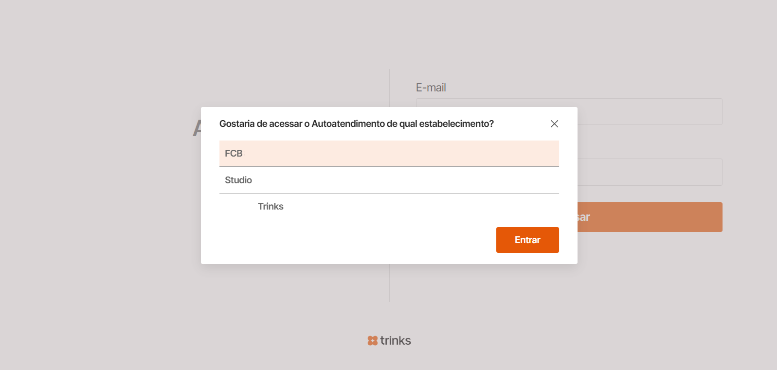 Autoatendimento da Trinks