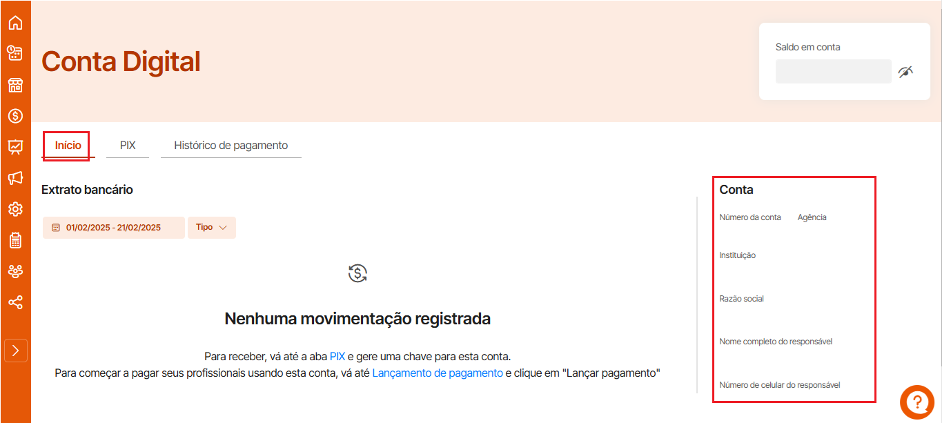 Como começar a usar a Conta Digital